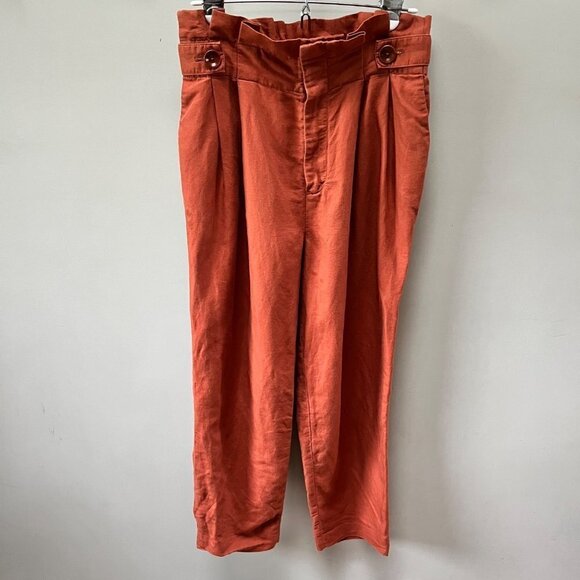 kate spade | Pants & Jumpsuits | Kate Spade Highrise Paper Bag Burnt ...
